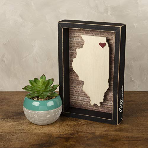 Primitives by Kathy LOL Made You Smile Box Sign, 6.75 x 10.25, Illinois