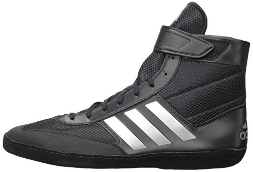 adidas Performance Men's Combat Speed.5 Wrestling Shoe, Black/Silver Metallic/Black, 10