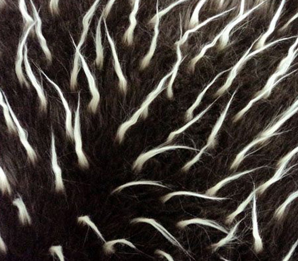 Faux Fake Fur Fabric Long Pile 2 Tone Spike Brown Beige / 60" Wide/Sold by The Yard