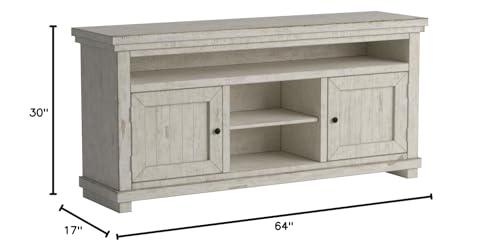 Progressive Furniture Willow Console, 64", Distressed White