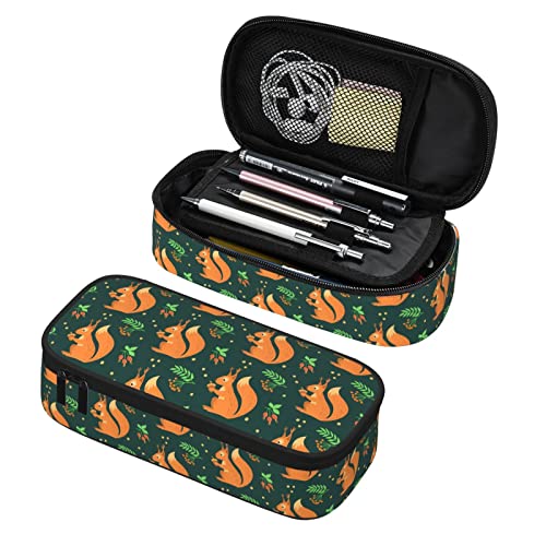 Cute Squirrel Animal Pattern Pencil Case Large Capacity Pencil Box Pouch Cute Stationary For Teen Girls Students Adult