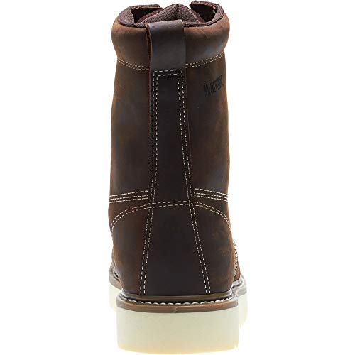 Wolverine Men's Loader 8" Steel Toe Wedge Work Boot, Brown, 10.5 M US