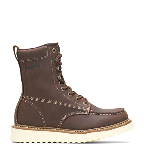 Wolverine Men's Loader 8" Steel Toe Wedge Work Boot, Brown, 10.5 M US