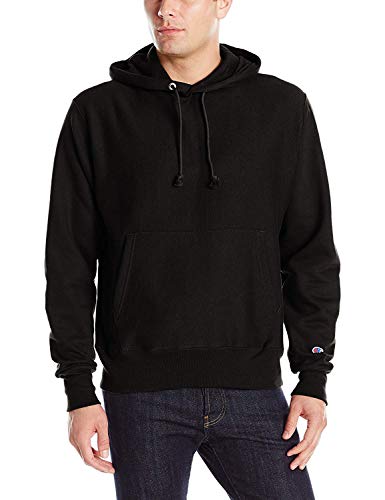 Champion Men's Reverse Weave Pullover Hoodie, Black, L
