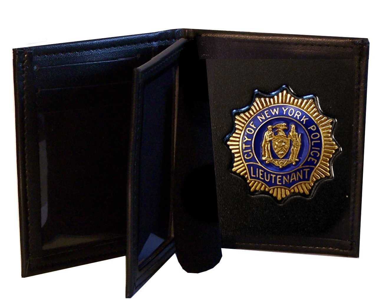 Hidden Badge Wallet for NY City Police Lieutenant or NY Dept of Corrections (Cutout PF27)