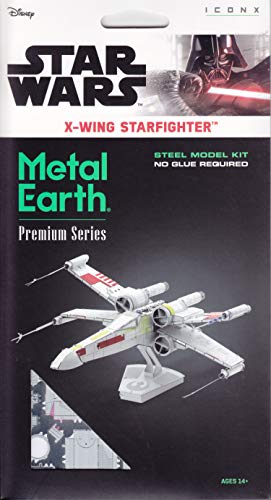 Fascinations Metal Earth Premium Series Star Wars X-Wing Starfighter in Color 3D Metal Model Kit