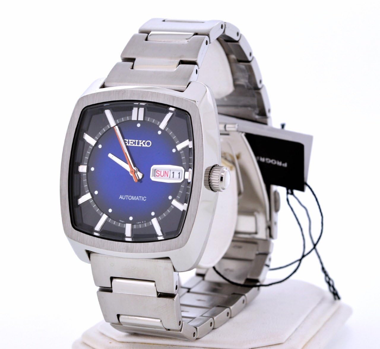 SEIKO Recraft Automatic Watch - Blue Dial, Stainless Steel, Day/Date Calendar, 50m Water Resistant, 41hr Power Reserve
