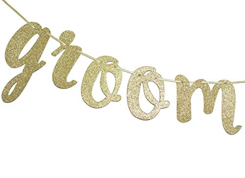 Groom to Be Banner Gold Glitter Decor for Bridal Shower Wedding Bachelorette Party Decorations