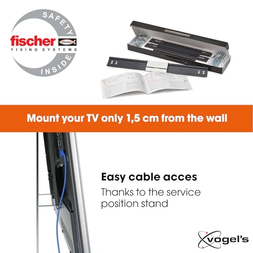 Vogel's THIN 405 flat TV wall mount for 26-55 inch TVs | Max. 55 lbs (25 kg) | Max. VESA 400x400 | Ultra slim TV wall mount | TÜV certified