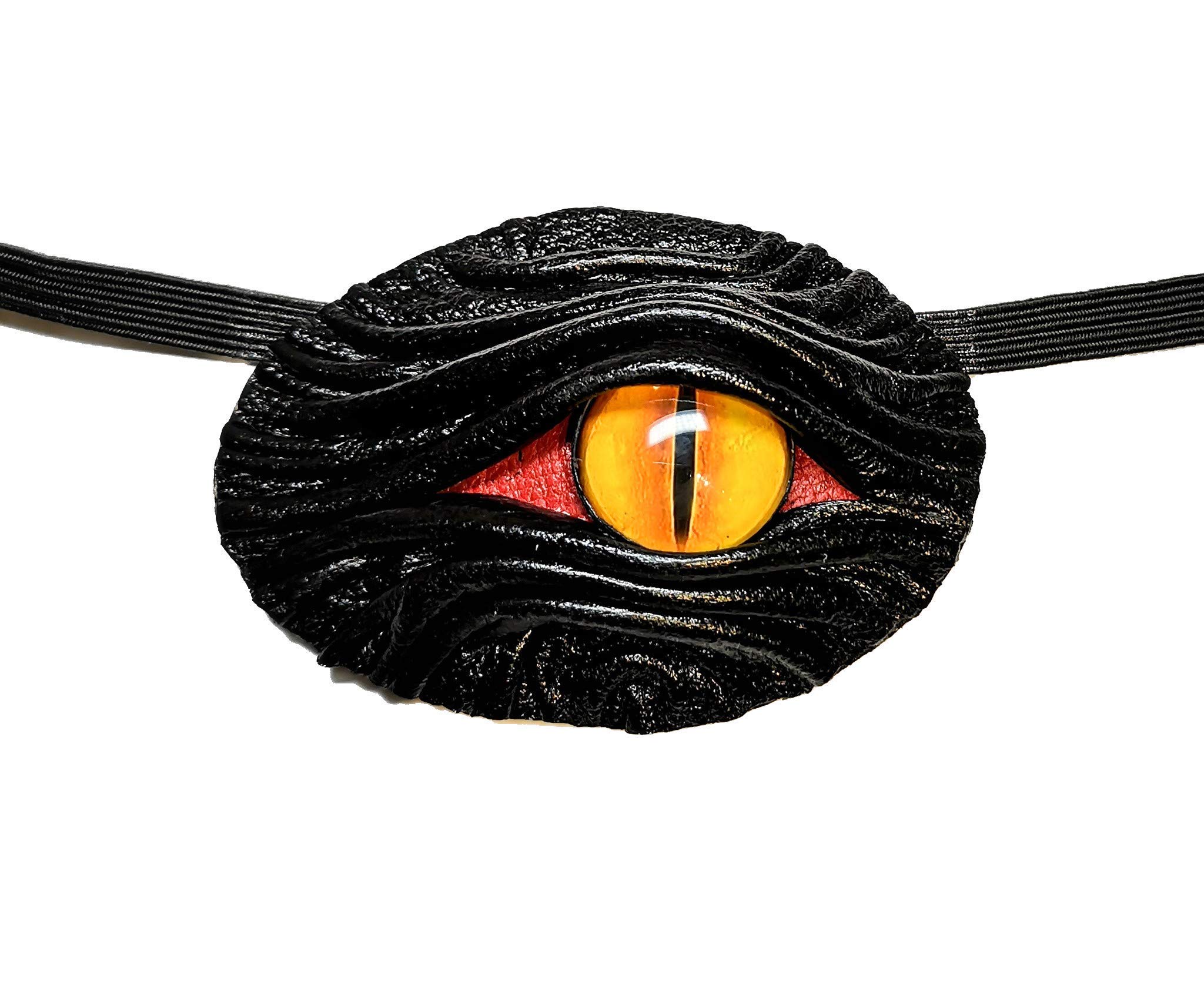 Black Leather Eye Patch eyepatch Cosplay Larp Steampunk Pirate Captain Stage Gothic style Halloween costume. For adults, for kids. For left eye, for right eye.
