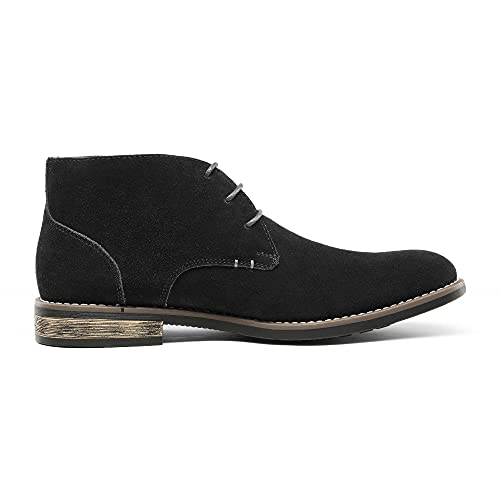 Bruno Marc Men's Black Casual Suede Leather Chukka Dress Boots Lace Up Desert Boots Size 10.5 M US URBAN-01