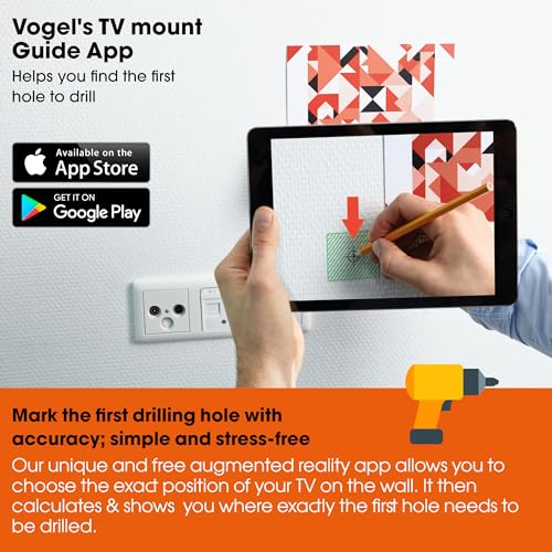 Vogel's THIN 405 flat TV wall mount for 26-55 inch TVs | Max. 55 lbs (25 kg) | Max. VESA 400x400 | Ultra slim TV wall mount | TÜV certified