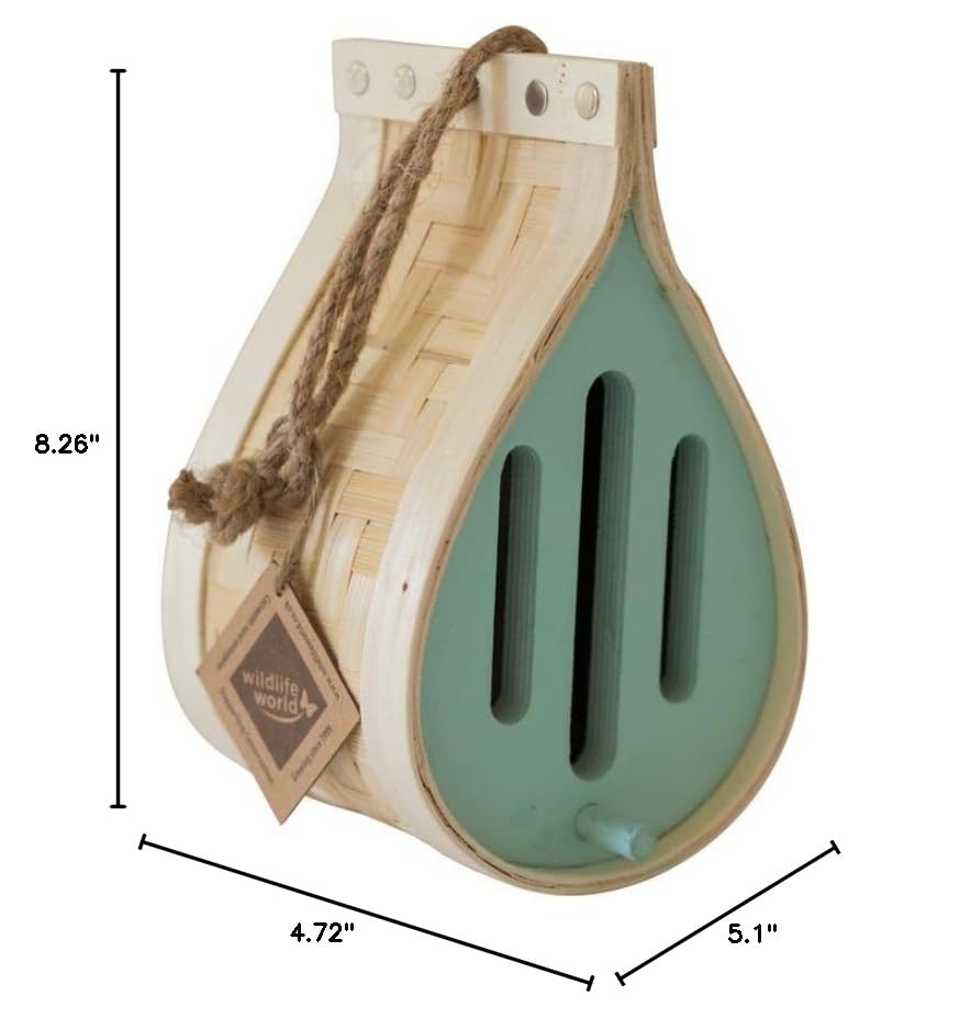 Wildlife World Dew Drop Butterfly House Garden Habitat - Wooden Nest for Bugs, Butterflies, Moths & Lacewings
