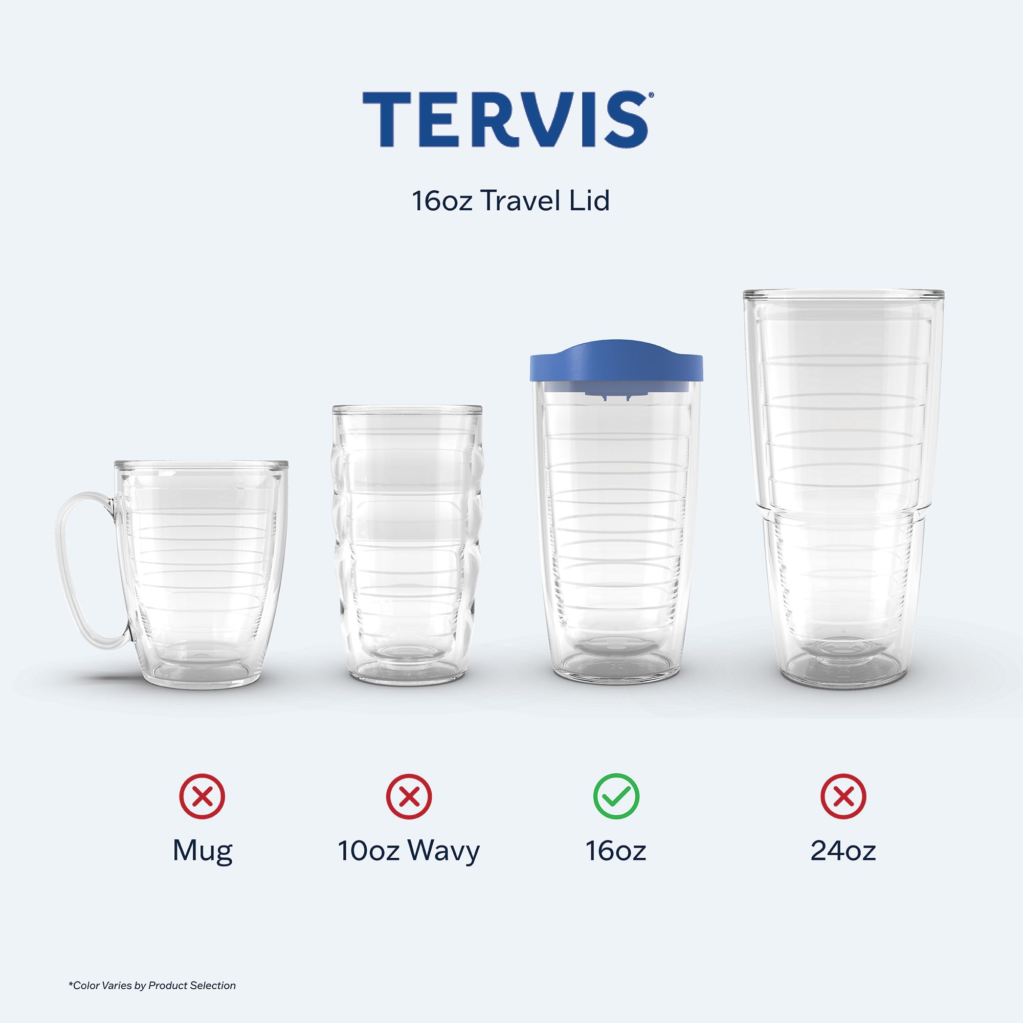 Tervis Travel Lid Made in USA Double Walled Insulated Tumbler Travel Cup Keeps Drinks Cold & Hot, Fits 16oz Tumblers, Orange