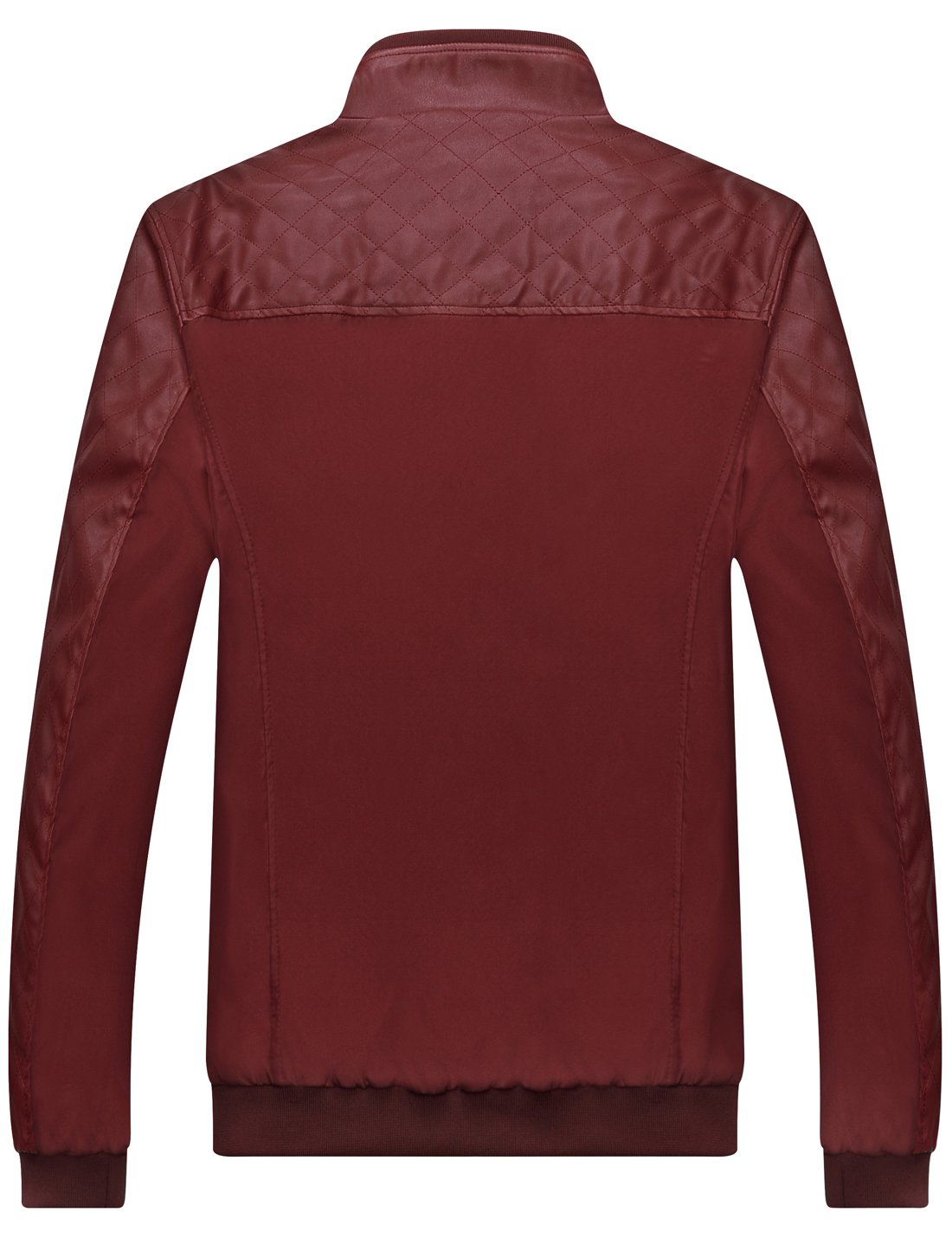 Tanming Men's Casual Slim Fit Lightweight Zip Up Softshell Bomber Jacket (Small, Red)