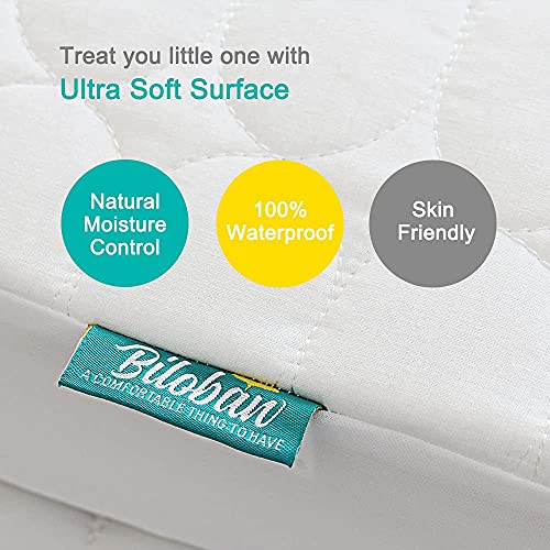 Pack N Play Mattress Pad Sheets Fitted Waterproof Mini Crib Mattress Protector 39” x 27” Fit Graco Pack and Play Mattress Machine Wash Quilted Playard Mattress Cover