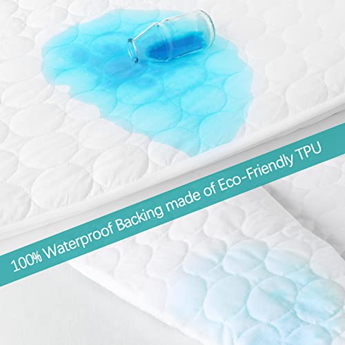Pack N Play Mattress Pad Sheets Fitted Waterproof Mini Crib Mattress Protector 39” x 27” Fit Graco Pack and Play Mattress Machine Wash Quilted Playard Mattress Cover