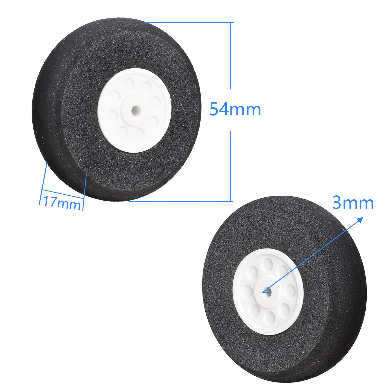 1 Set Aluminum Main Landing Gear Wheel Kit RC Airplane Cessna 182 Parts Replacement 40 Size ARF PNP