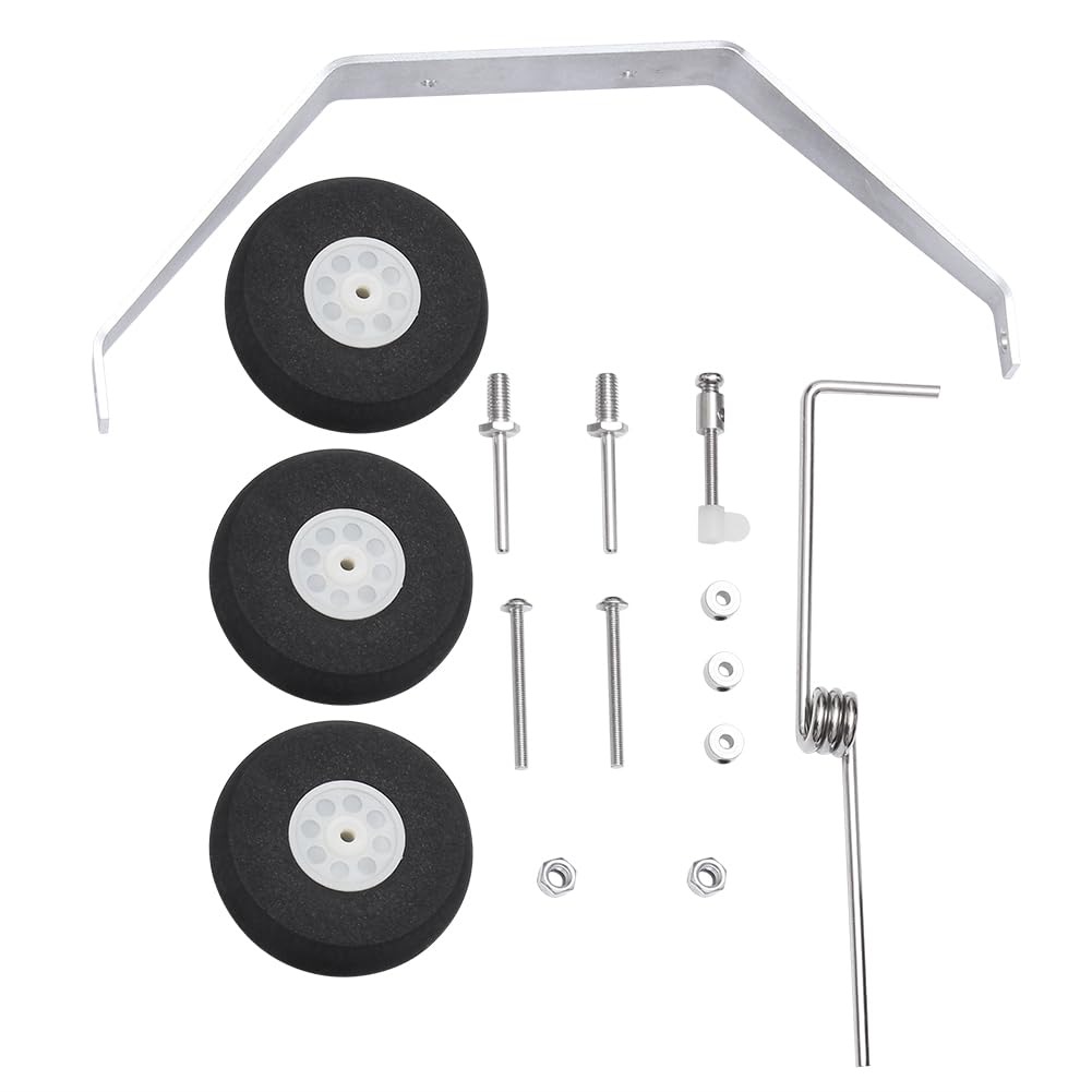 1 Set Aluminum Main Landing Gear Wheel Kit RC Airplane Cessna 182 Parts Replacement 40 Size ARF PNP