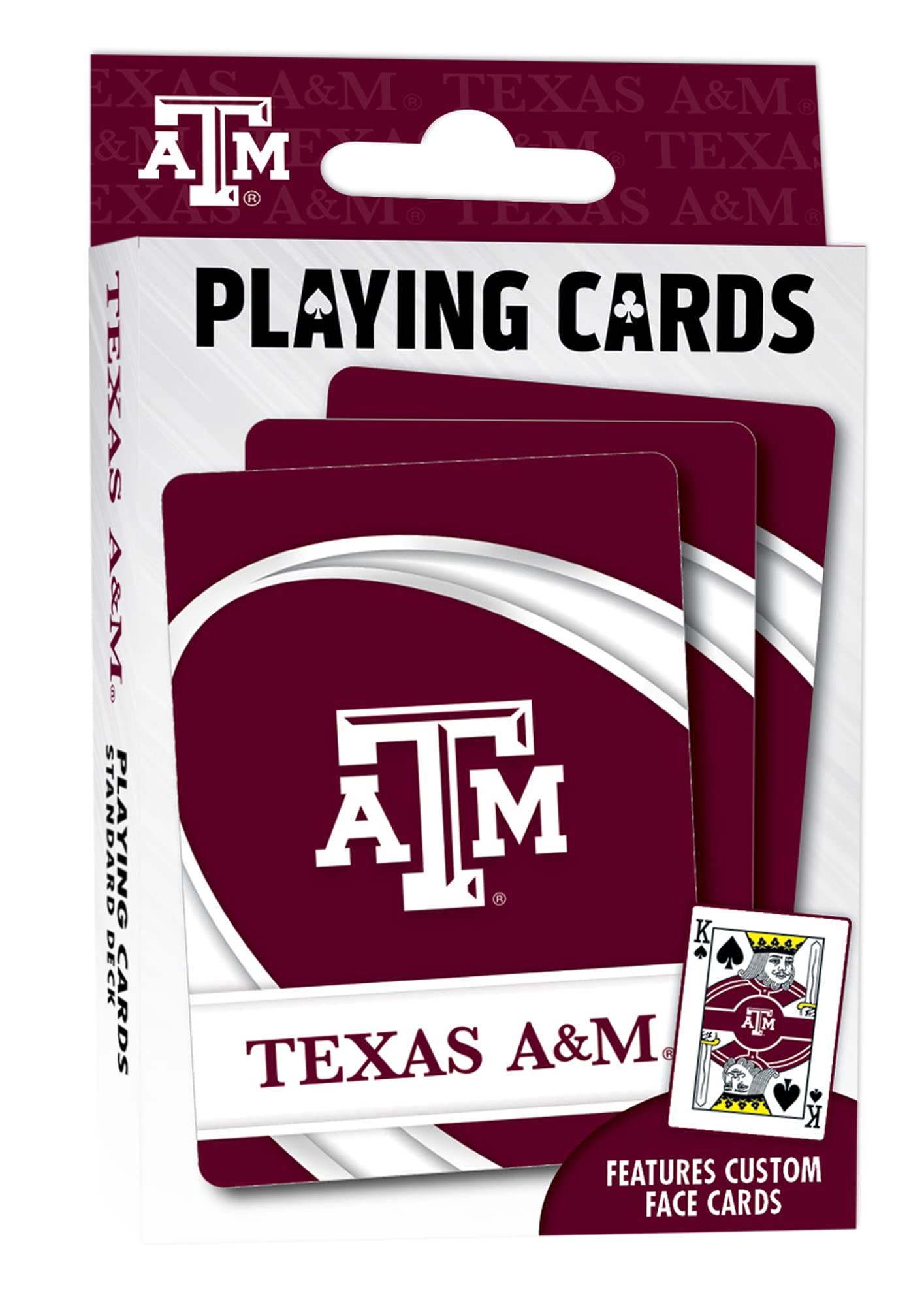 MasterPieces Family Games - NCAA Texas A&M Aggies Playing Cards - Officially Licensed Playing Card Deck for Adults, Kids, and Family