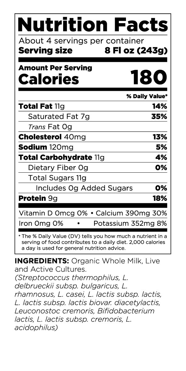 Maple Hill Crea mery, 100% Grass Fed Kefir, Plain, Organic 32 Ounce