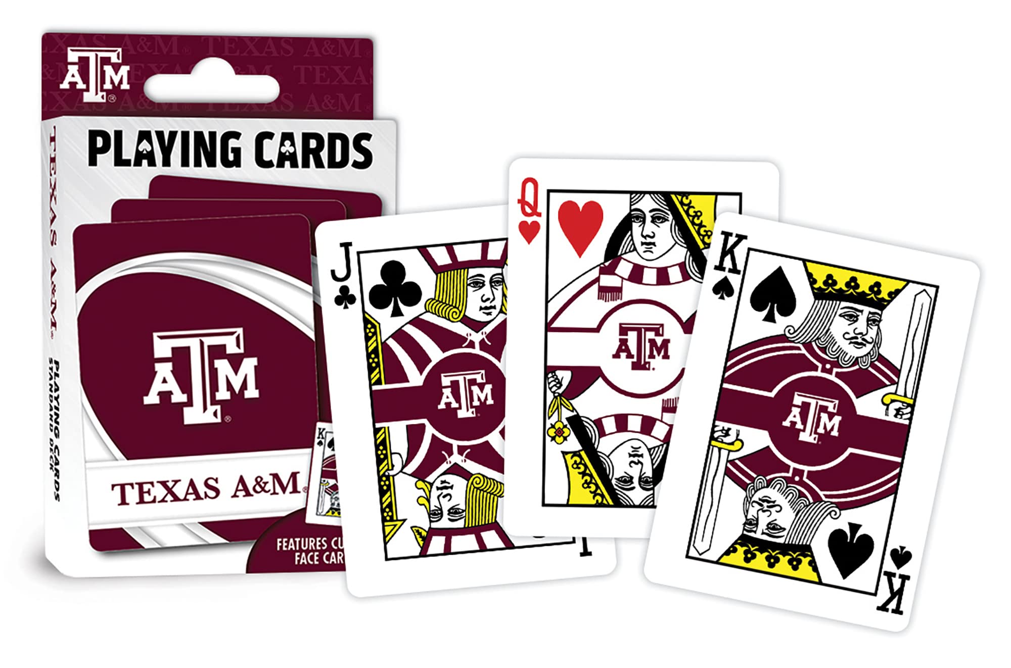 MasterPieces Family Games - NCAA Texas A&M Aggies Playing Cards - Officially Licensed Playing Card Deck for Adults, Kids, and Family