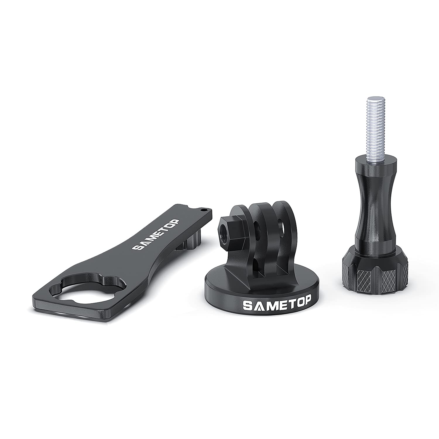 Sametop Tripod Adapter Aluminum Screw Mount Compatible with Gopro Hero 13, 12, 11, 10, 9, 8, 7, 6, 5, 4, Session, 3+, 3, 2, 1, Hero (2018), Fusion, Max, DJI Osmo Action Cameras