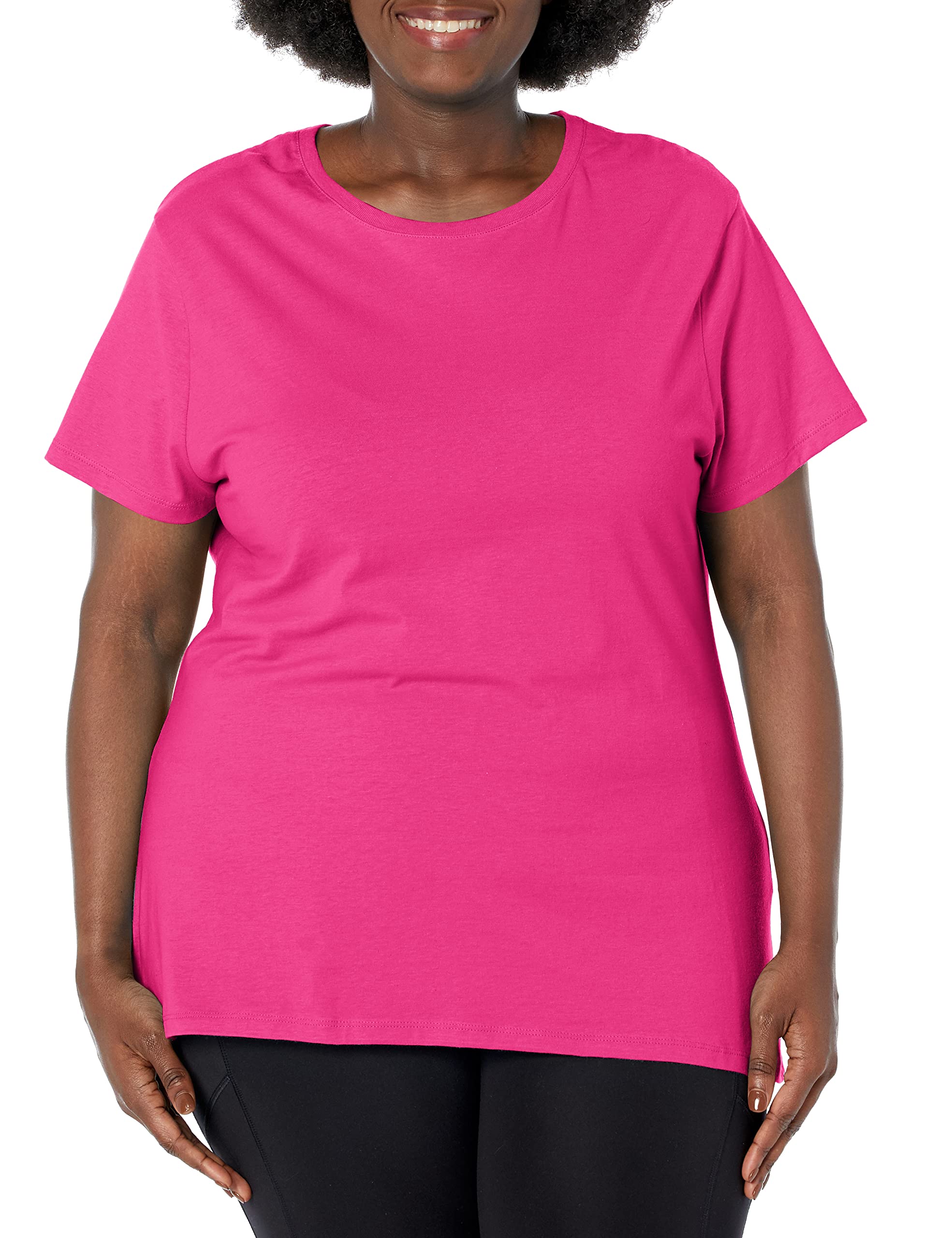Just My Size Plus-Size Pure Cotton Jersey T-Shirt, Wide Classic Crewneck Tee for Women