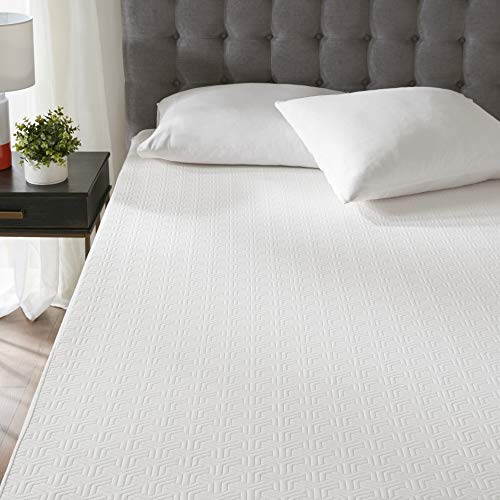 Sleep Philosophy Gel Infused Memory Foam Mattress Topper Luxurious All Season Enhanced Bed Support, Twin(4" Thick), Removable 3M Cover Scotchgard Moisture Wicking Cover