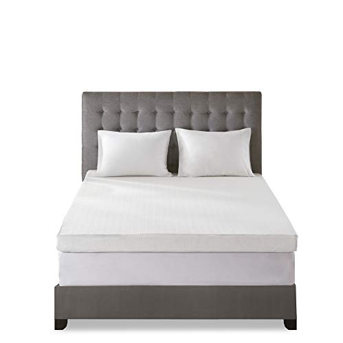 Sleep Philosophy Gel Infused Memory Foam Mattress Topper Luxurious All Season Enhanced Bed Support, Twin(4" Thick), Removable 3M Cover Scotchgard Moisture Wicking Cover