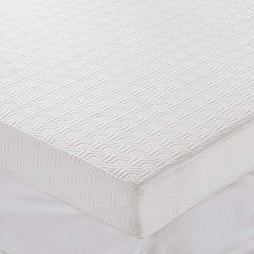 Sleep Philosophy Gel Infused Memory Foam Mattress Topper Luxurious All Season Enhanced Bed Support, Twin(4" Thick), Removable 3M Cover Scotchgard Moisture Wicking Cover