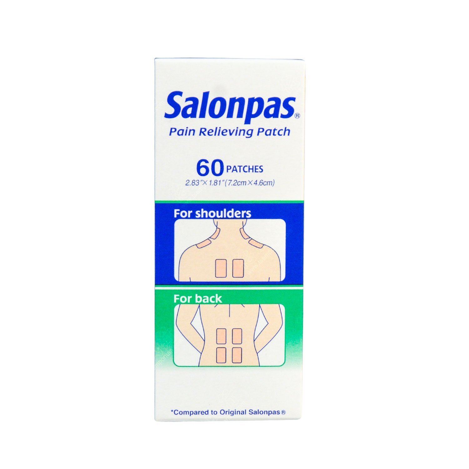 SALONPAS Pain Relieving Patch 2.83x1.81 60 Patches (60 Patches)