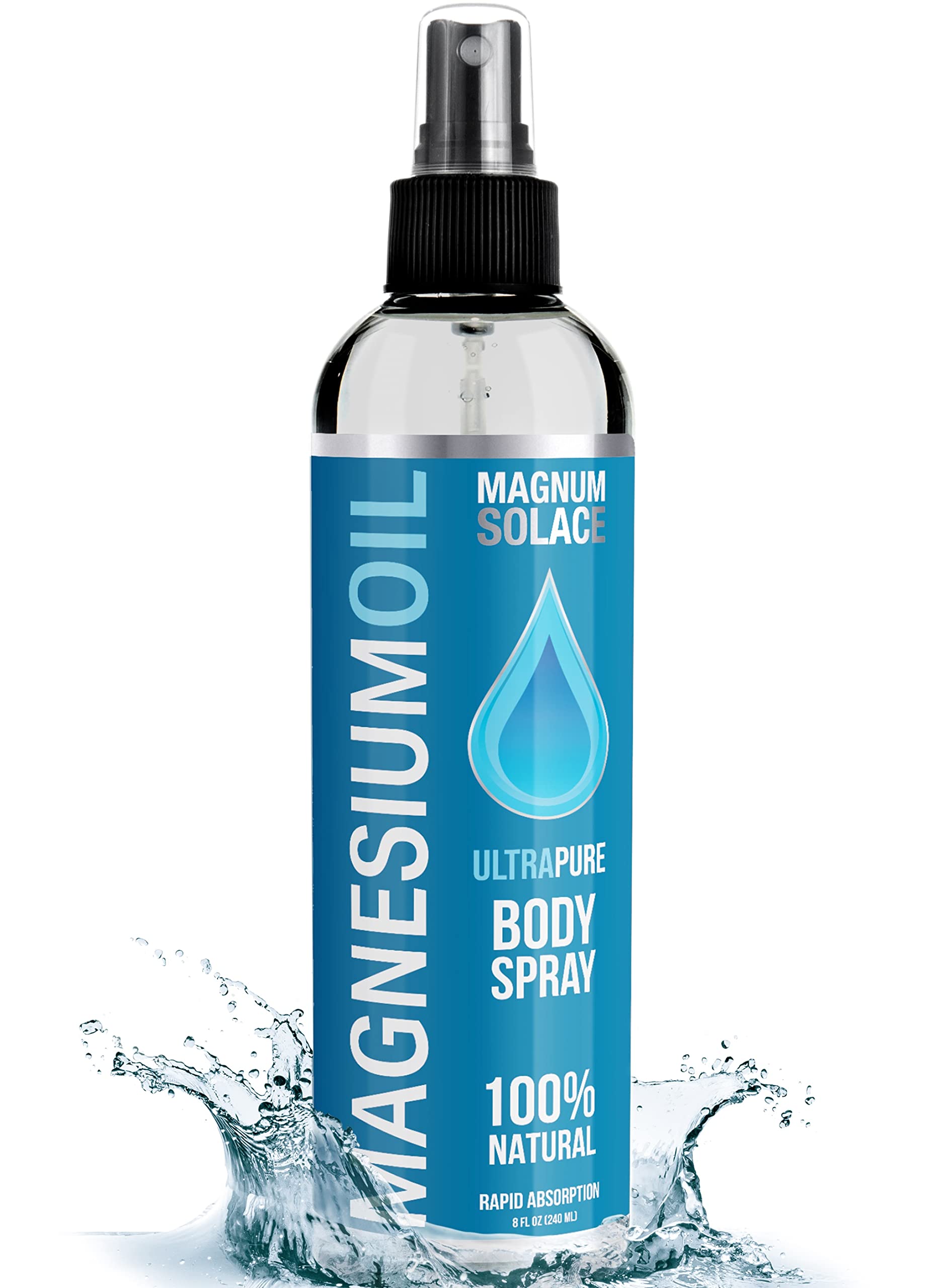 Pure Magnesium Oil Spray - 100% Natural Magnesium Spray - Sourced from The Dead Sea, 8 oz