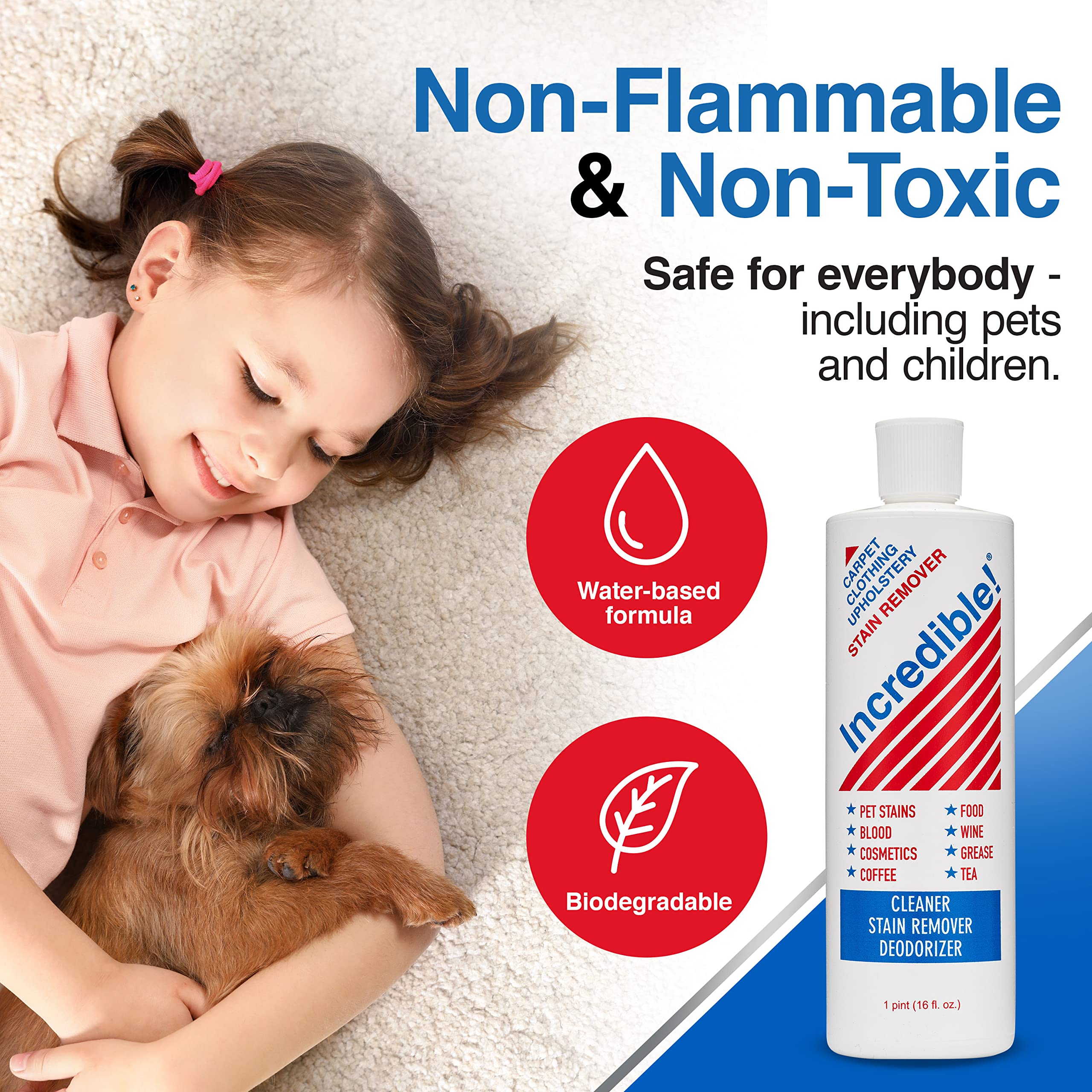 Stain Remover For Clothes, Laundry, Carpets, Mattress & Upholstery, 16.oz (Pack of 3)