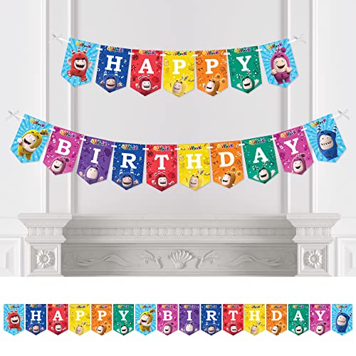 Oddbods - Kids Birthday Party Bunting Banner - Party Decorations - Happy Birthday