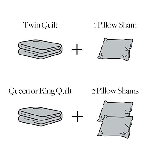 SLPR Silent Reverie 3-Piece Queen Comforter Set (Rustic Quilt with 2 Shams): Lightweight Quilted Bedding, Farmhouse Bed Set Queen Size, White and Tan Country Style Printed Coverlet