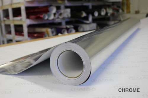 VViViD Silver Mirror Chrome Cast Vinyl Wrap Self-Adhesive Film Decal Air-Release Bubble and Air Free 3mil (1.5ft x 5ft)