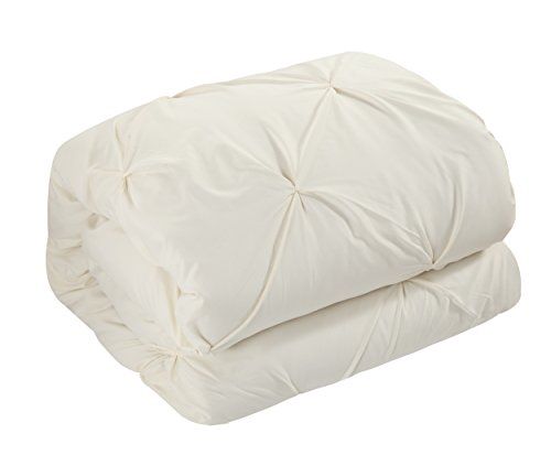 Chic Home 10 Piece Hannah Pinch Pleated, Ruffled and Pleated Complete Queen Bed in a Bag Comforter Set Beige with Sheet Set