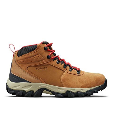 Columbia Men's Newton Ridge Plus II Suede Waterproof Boot, Breathable with High-Traction Grip,elk/mountain red,17