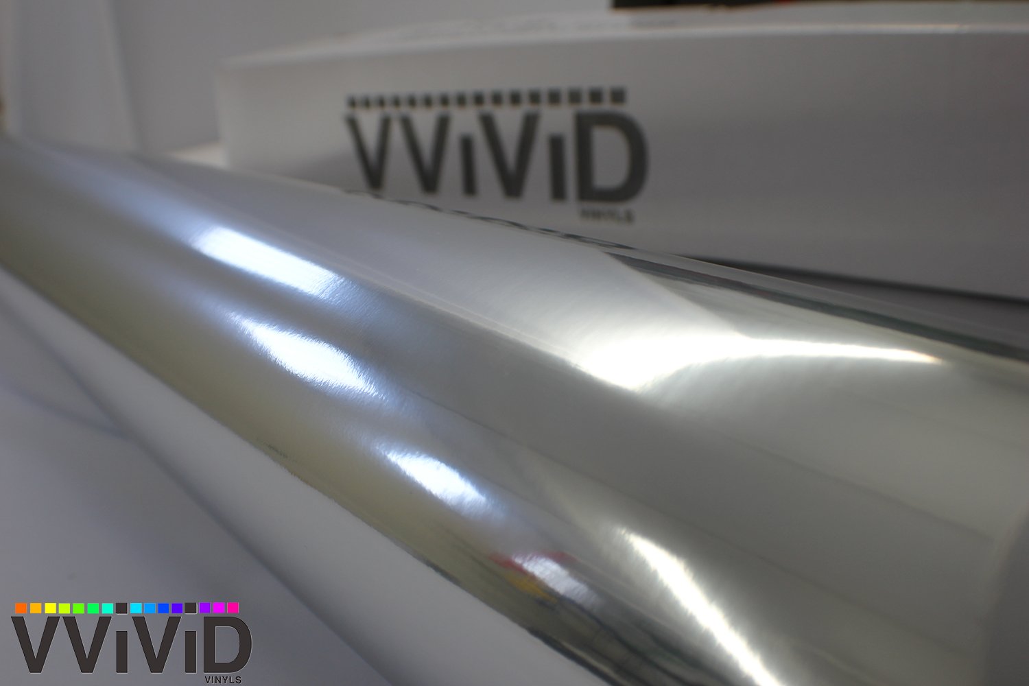 VViViD Silver Mirror Chrome Cast Vinyl Wrap Self-Adhesive Film Decal Air-Release Bubble and Air Free 3mil (1.5ft x 5ft)