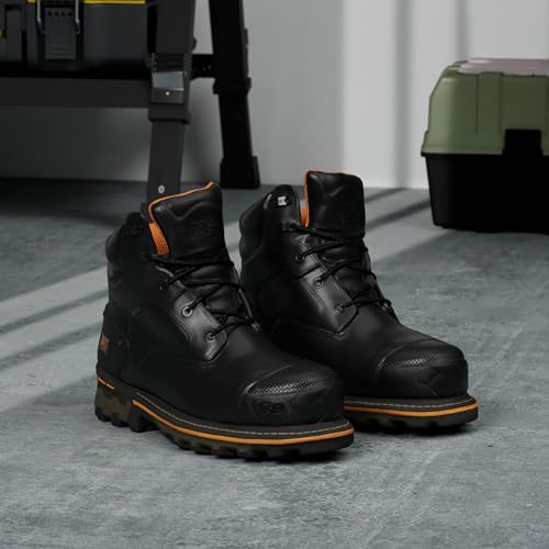 Timberland PRO Men's Boondock 6 Inch Composite Safety Toe Waterproof Industrial Work Boot, Black, 10.5