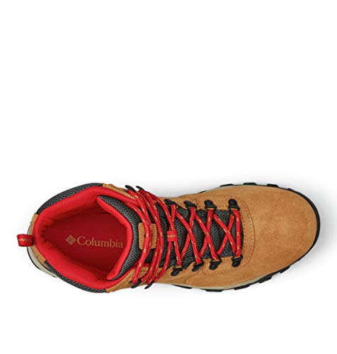 Columbia Men's Newton Ridge Plus II Suede Waterproof Boot, Breathable with High-Traction Grip,elk/mountain red,17