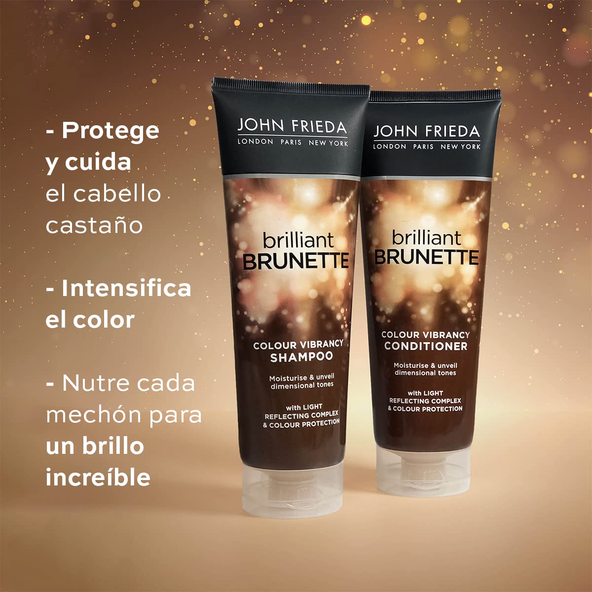 John Frieda Brilliant Brunette Visibly Deeper Colour Deepening Shampoo for Brown Hair, 250 ml