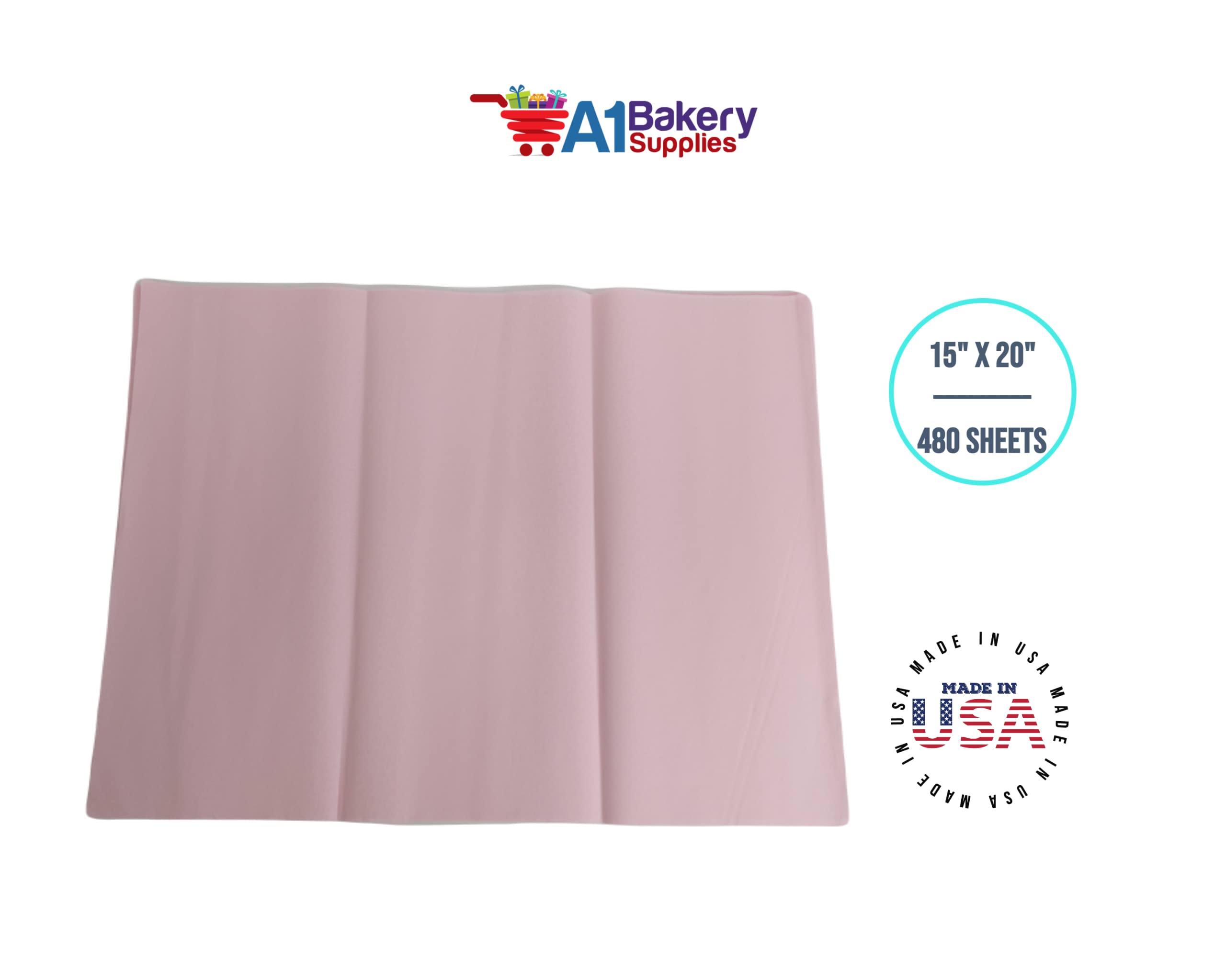 Bulk Blush Tissue Paper 15 inch X 20 inch 480 Sheets Premium Quality Gift wrap Tissue Paper A1 bakery supplies