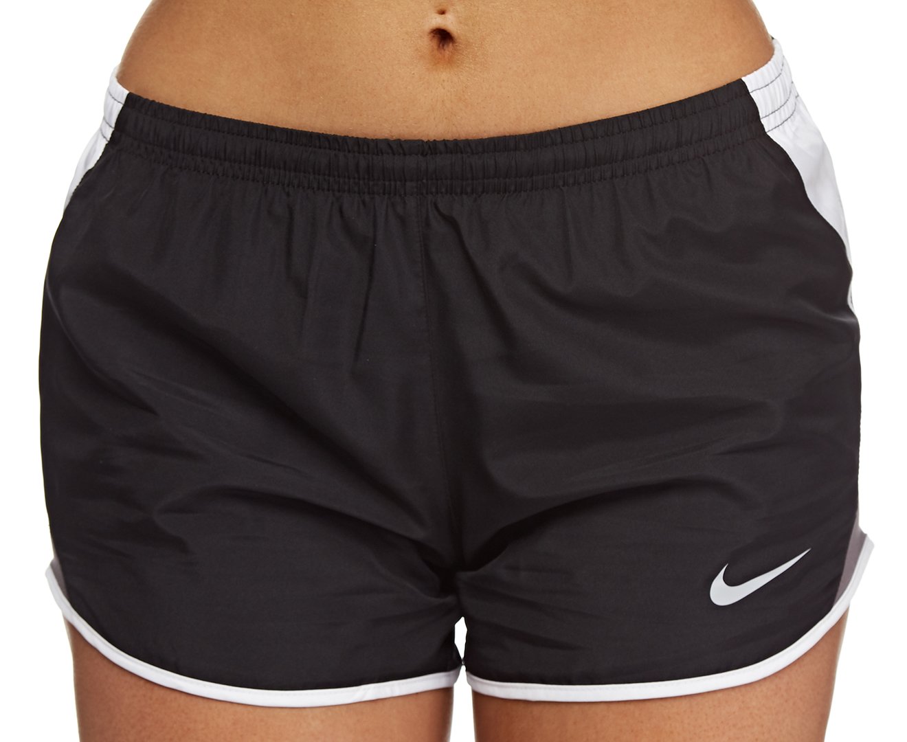 Nike Women's Dry 10K Running Shorts, Black/White/Dark Grey/Wolf Grey, X-Small