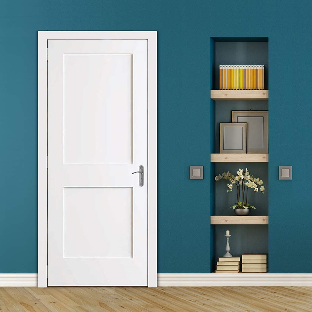 Snavely International 2-Panel Door, White Primed Shaker, Solid Wood Core (30x80)