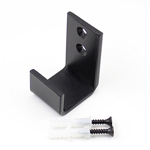 ZEKOO Sliding Barn Door Hardware Door Bottom Floor Guide Wall Guide with Screws Matte Black