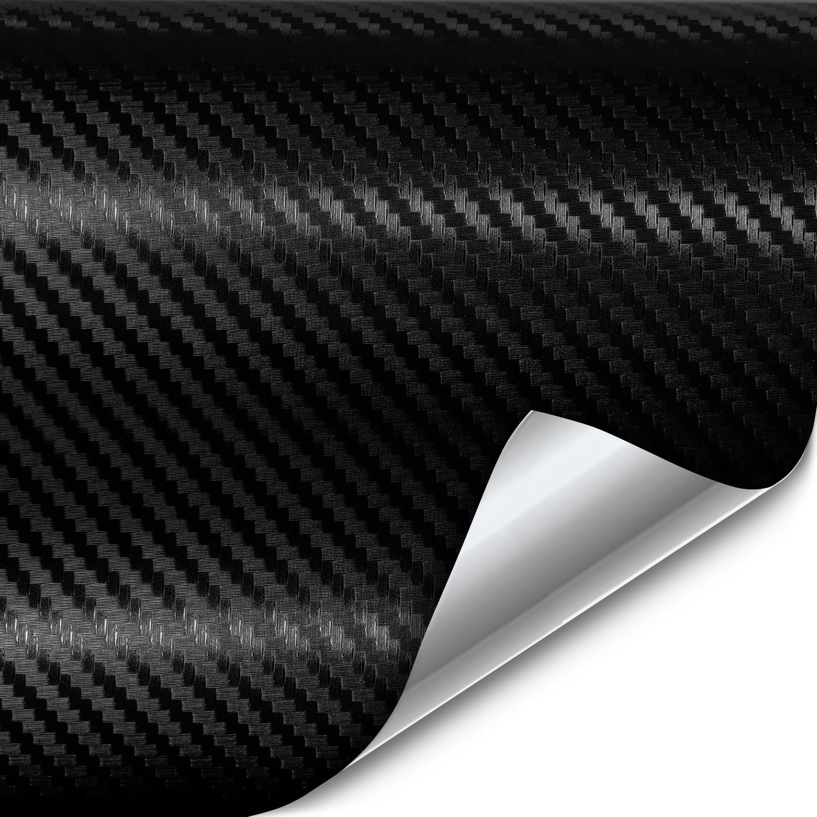 VViViD XPO Black Carbon Fiber Car Wrap Vinyl Roll Featuring Air Release Technology (17.75 Inch x 5ft)