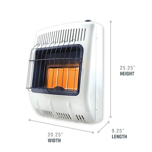 Mr. Heater MHVFRD20LPT 18,000 BTU Vent Free Radiant Propane Heater For Cold Rooms, Additions, Sun Rooms & Cabins - White