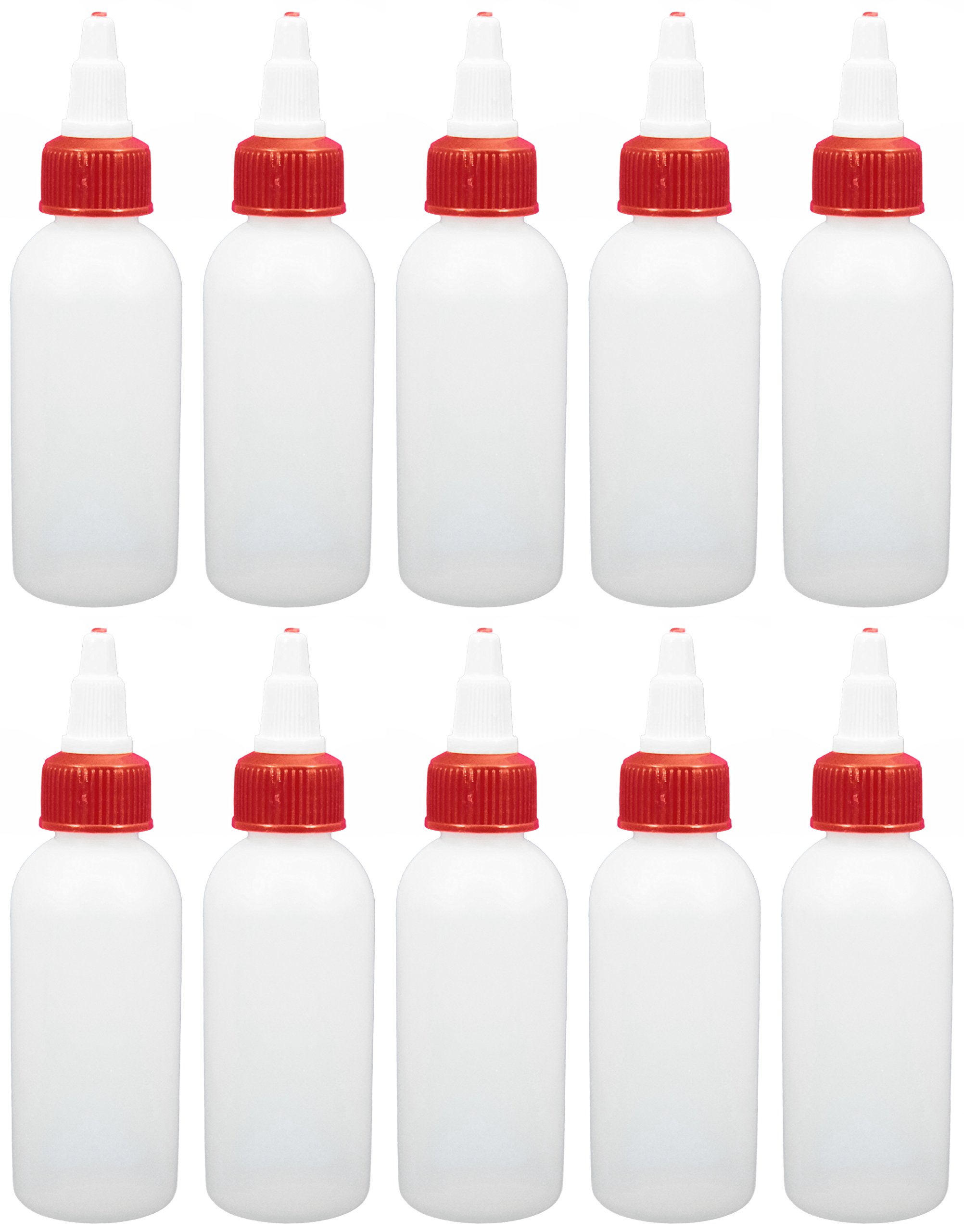 APAK GOODS 10-2oz Refillable Artist's Bottle with Twist Open/Close Nozzle. Bullet Bottle